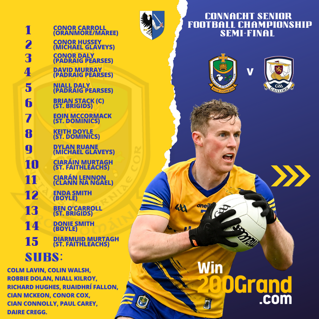 Team to face Galway is named. - GAA Roscommon