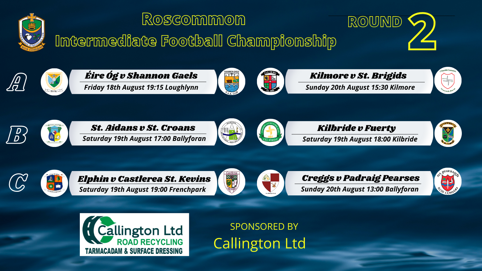 Match Information & Teamsheets. - GAA Roscommon